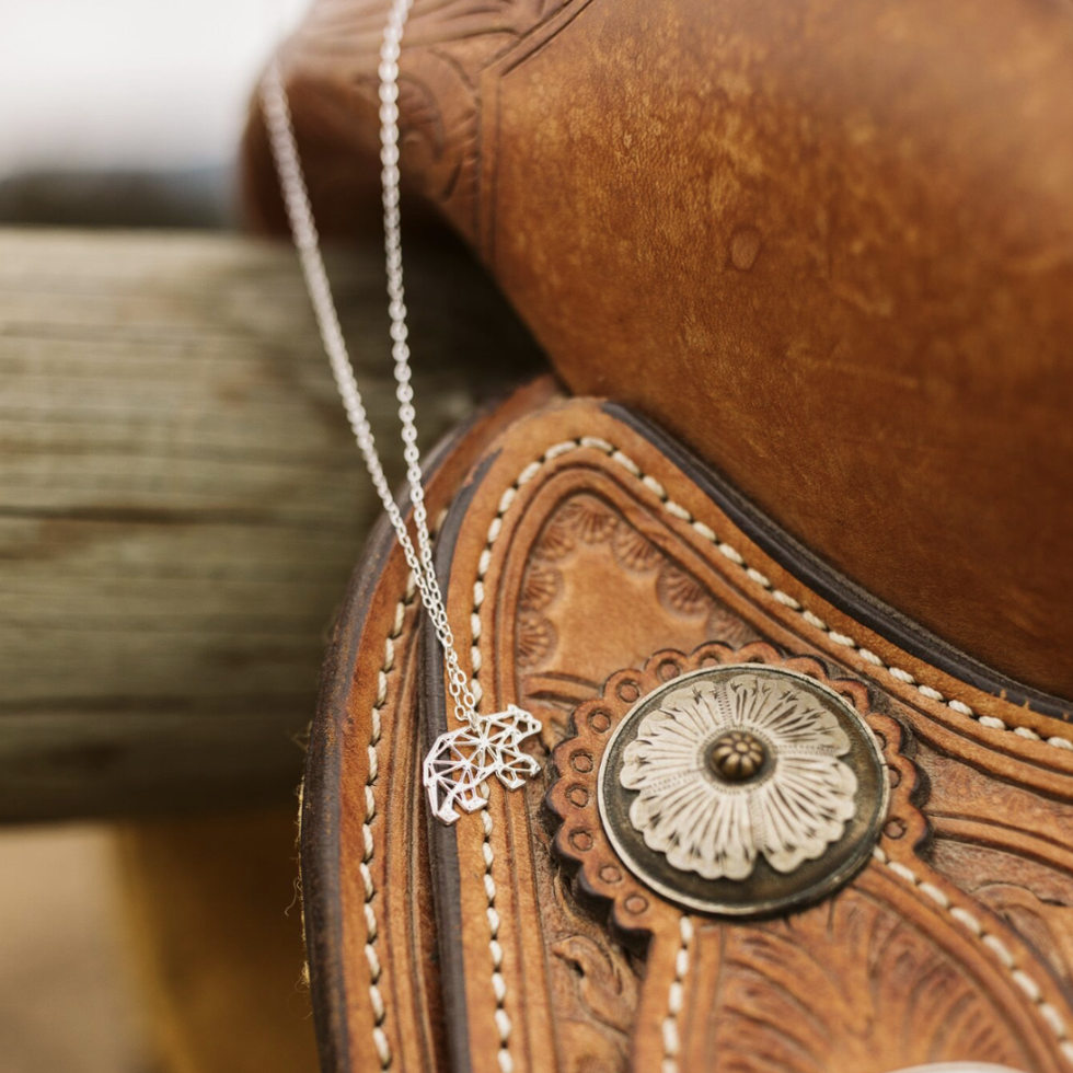 Geo Bear Necklace | Sterling Silver or Gold Filled — Nature Baby Outfitter