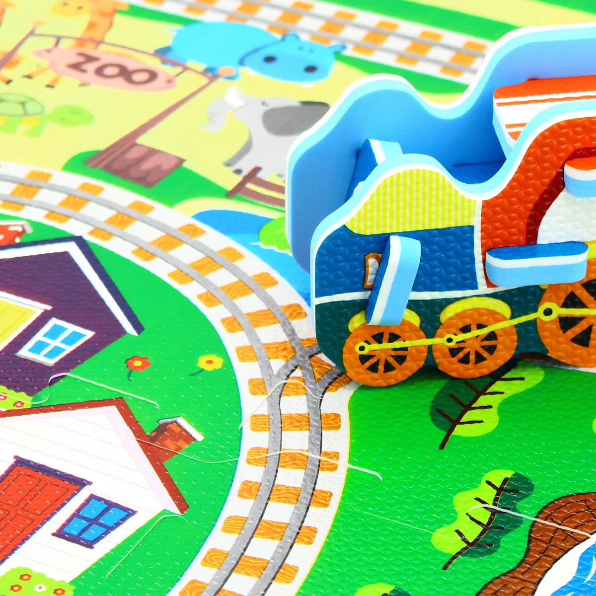 DIY Train Track Interlocking Play Mat — Nature Baby Outfitter