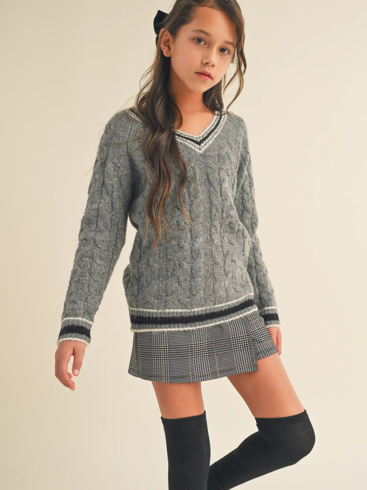 Preppy V Neck Sweater — Nature Baby Outfitter