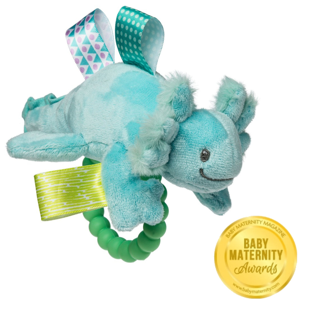 Blue Lizzy Axolotl Taggies Teether Rattle — Nature Baby Outfitter