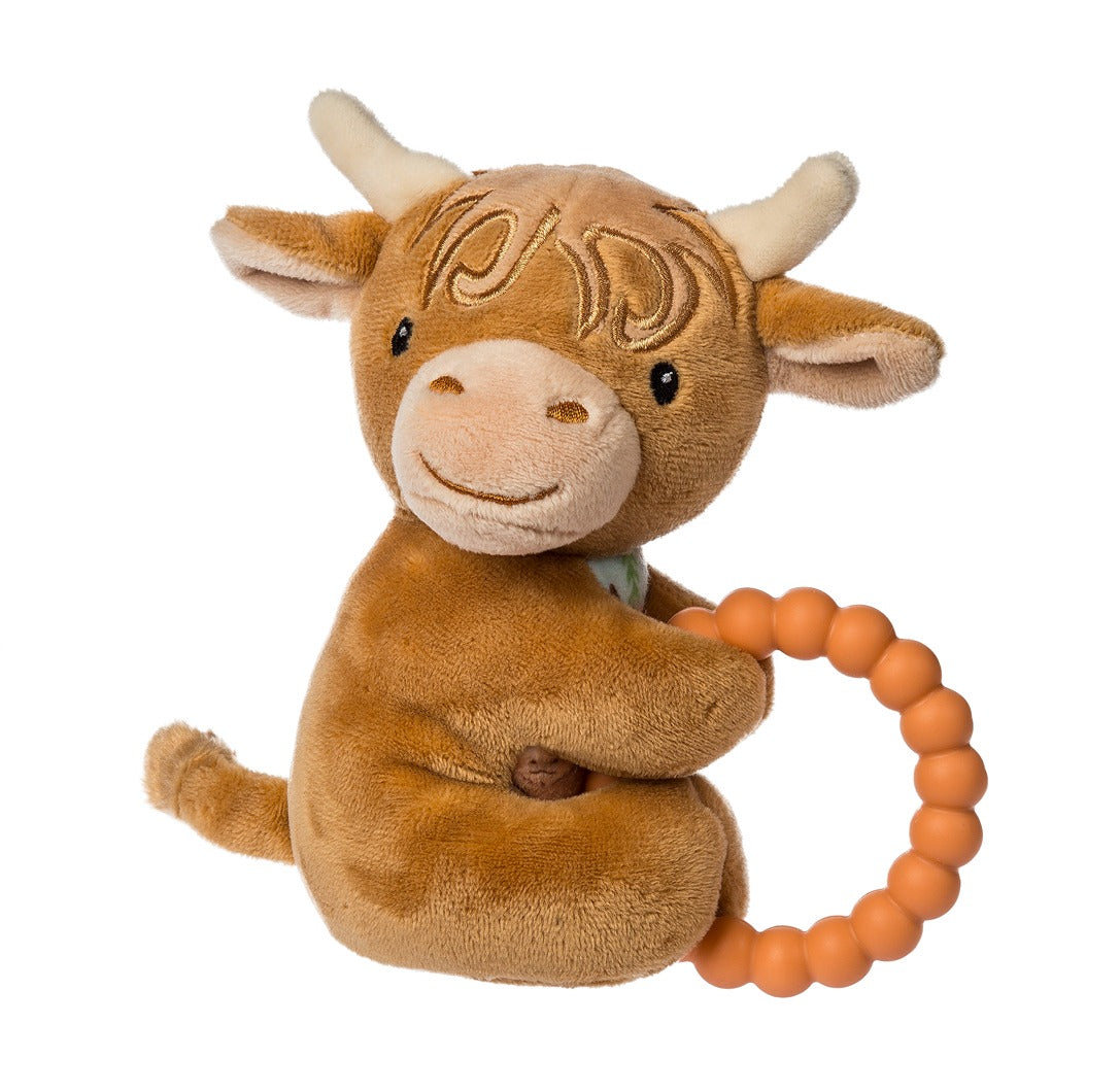 Hetty Highland Cow Teether Rattle — Nature Baby Outfitter