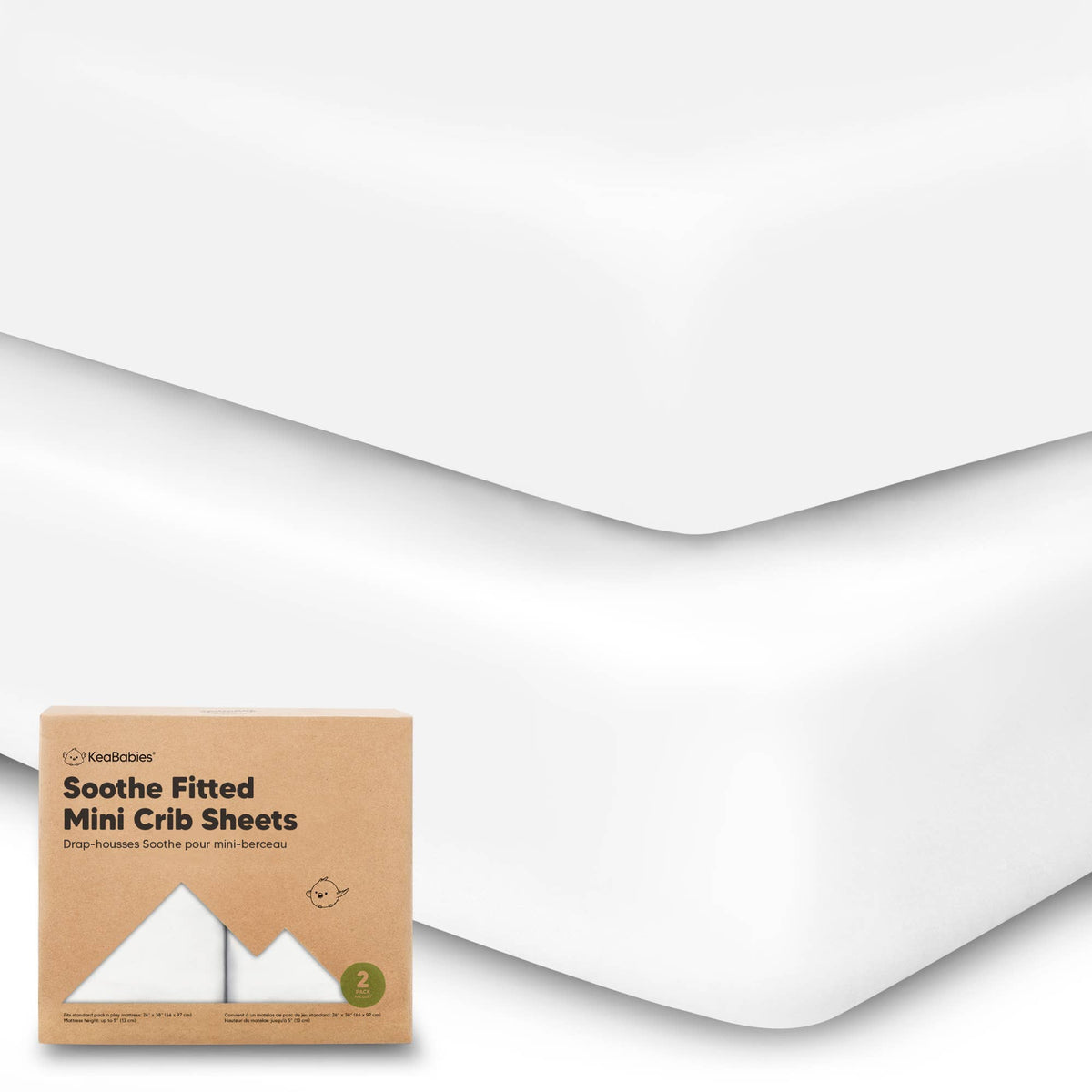 Soft White Mini Crib Sheets, Pack n Play — Nature Baby Outfitter