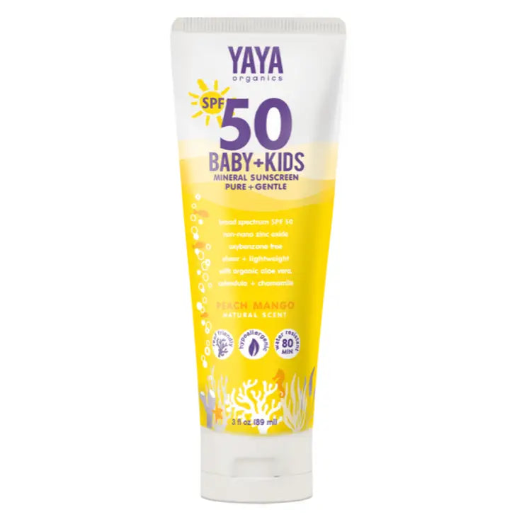 Baby + Kids Spf 50 Pure & Gentle Mineral Sunscreen — Nature Baby Outfitter