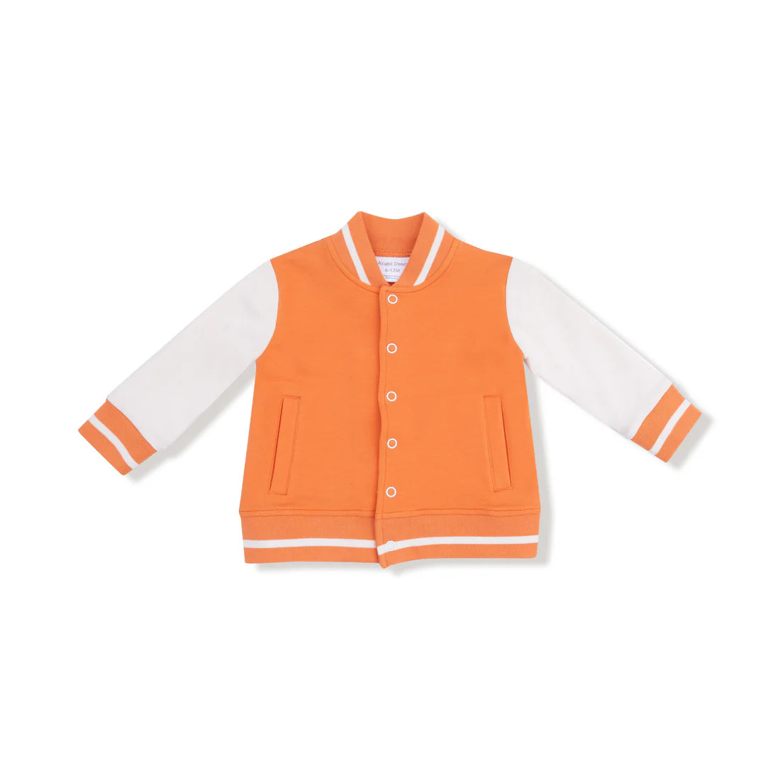 Orange Varsity French Terry Letterman Jacket — Nature Baby Outfitter