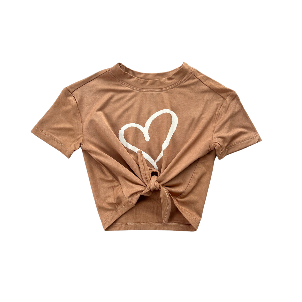 Heart Toffee Tie Front Tee — Nature Baby Outfitter