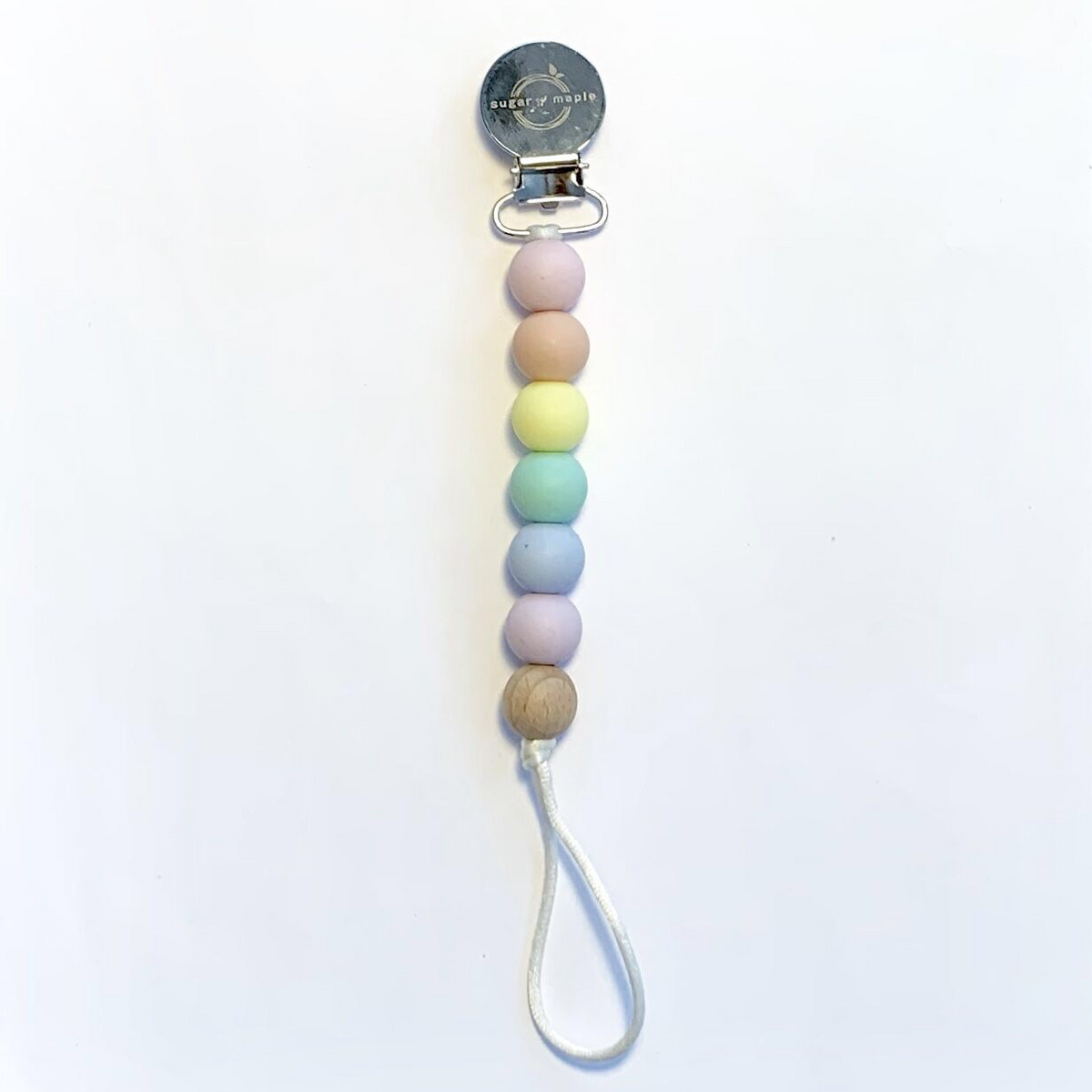 Pastel Rainbow Pacifier Clip — Nature Baby Outfitter